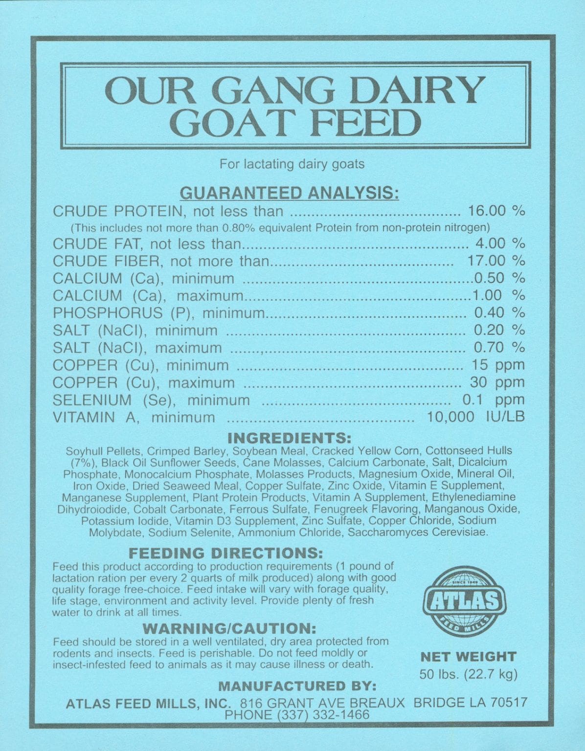 Goat, Lamb, and Pig Feed - Atlas Feed Mills